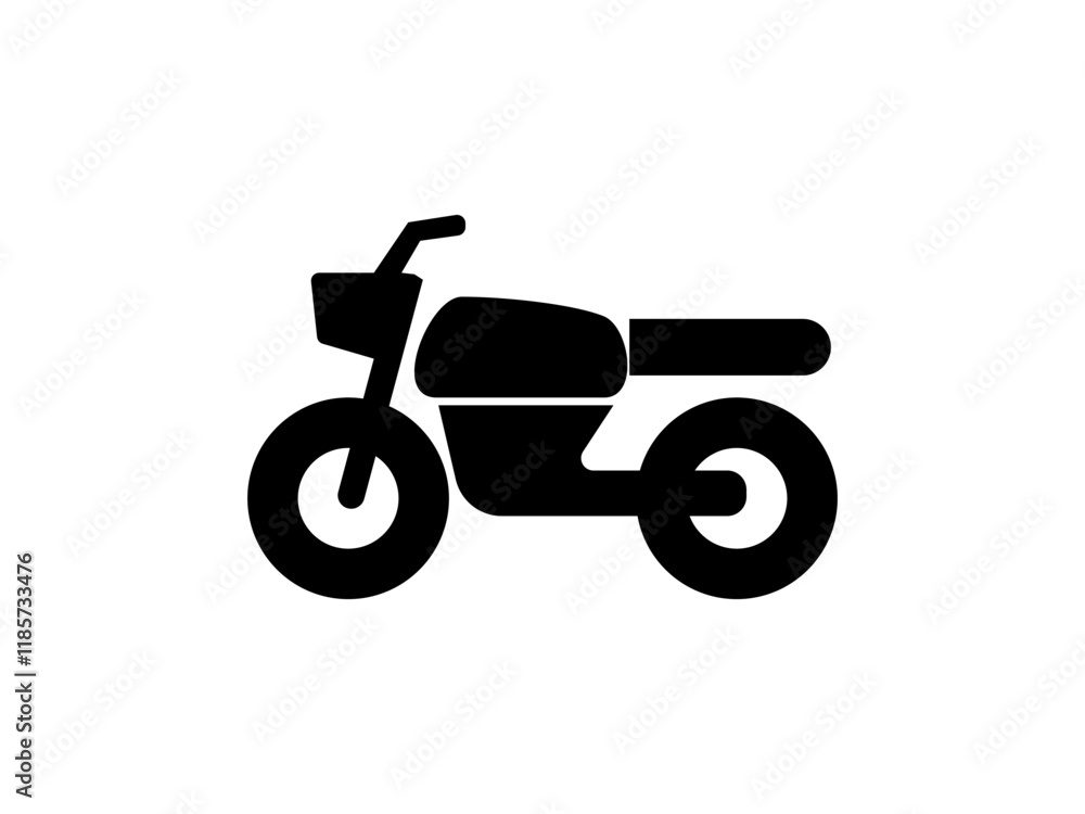 motorbike icon, simple flat style, pictogram logo sign symbol vector ...
