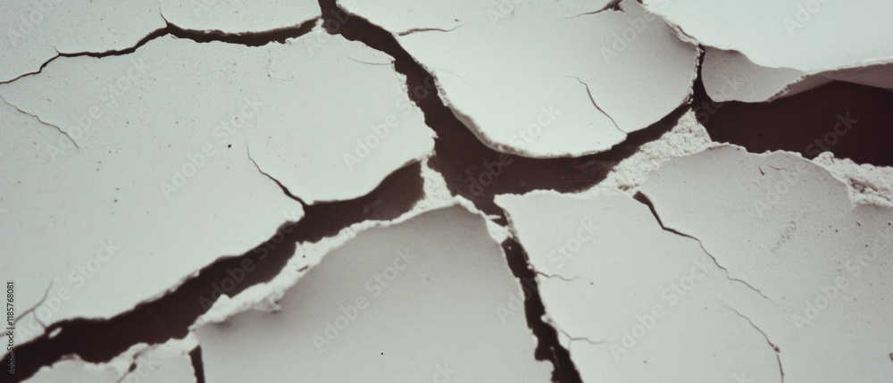 Old film surface displaying intricate reticulation patterns and dry ...