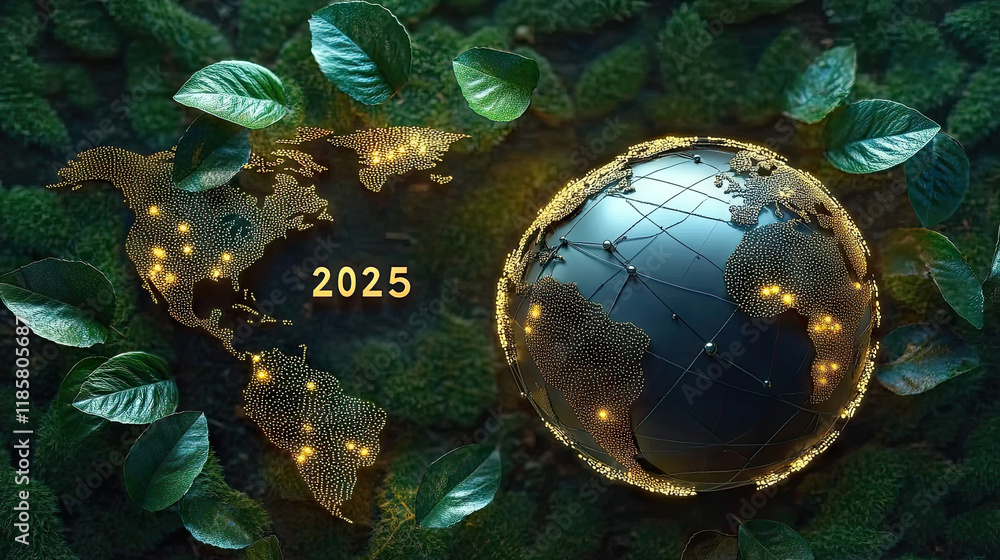 "2025" concept for sustainable environment development goals on top ...