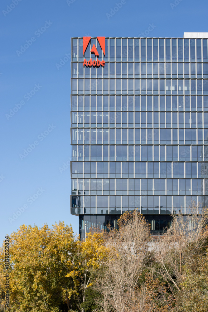 San Jose, CA, USA - Nov 28, 2024: Adobe's Founders Tower, a new all ...