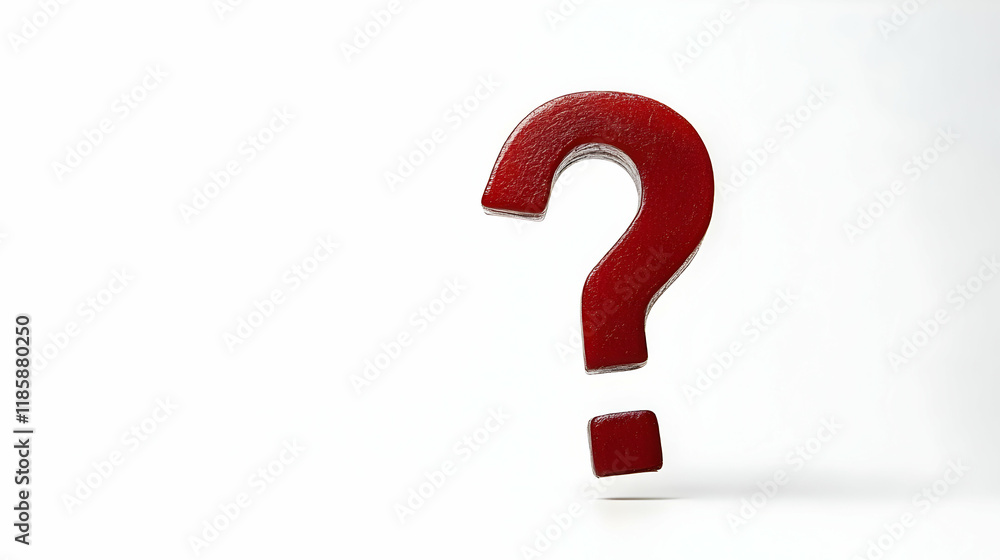 Red Question Mark Symbol Asks What, Why, How, When, and Where? Stock ...