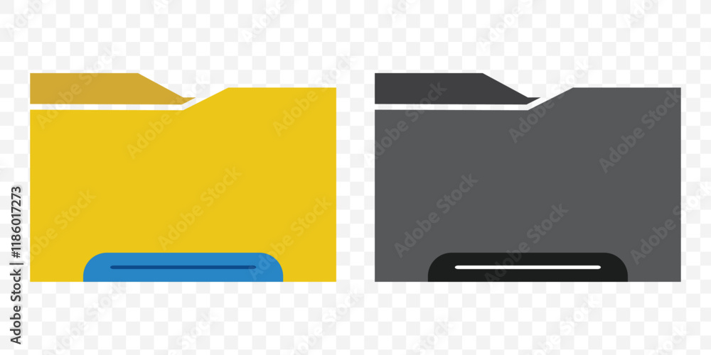 Folder icon. Documents directory. Desktop icons. My computer PC ...