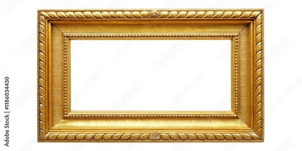Elegant gold frame border, double lined, perfect for social media ...