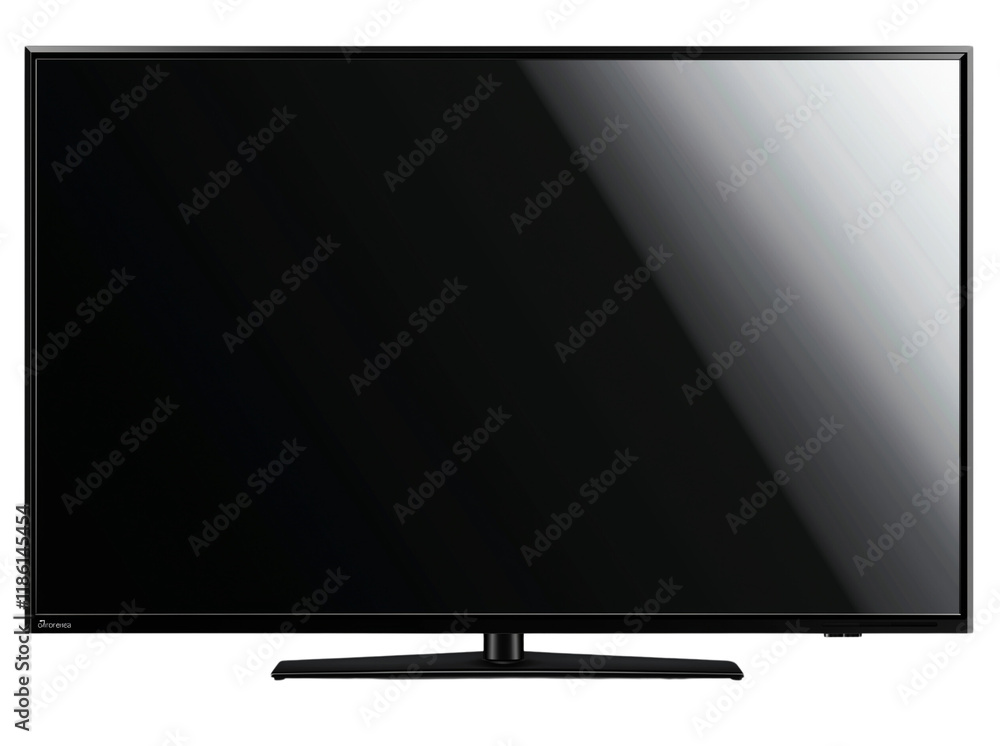 32-inch LED TV with a black screen on a transparent background, PNG ...