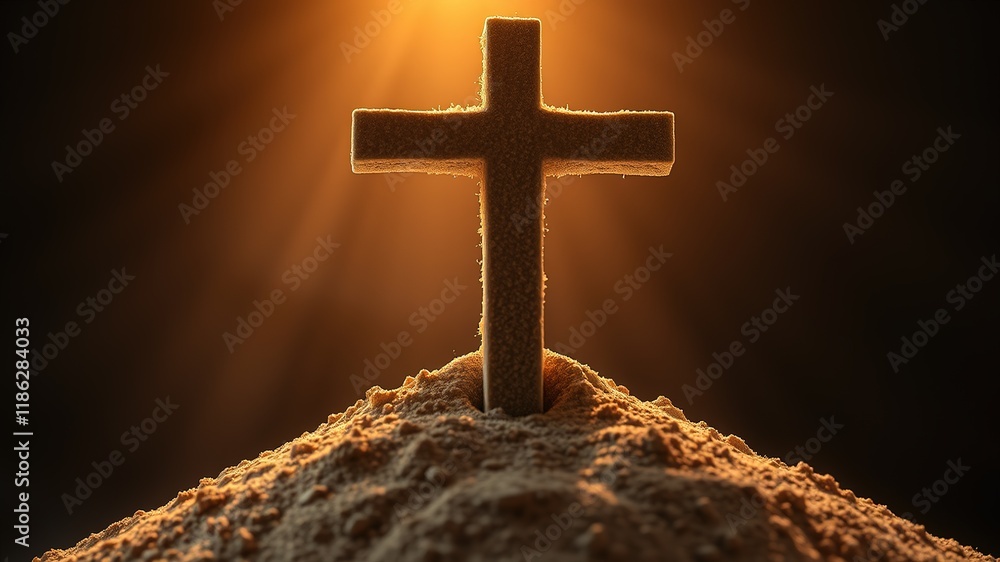 Ash Wednesday Crucifix - Lent Symbol of Sacrifice - AI Photo Stock ...