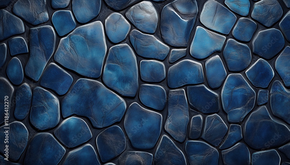 Stylish Blue Pebbled Leather Ure Pattern As - This Sophisticated Piece ...