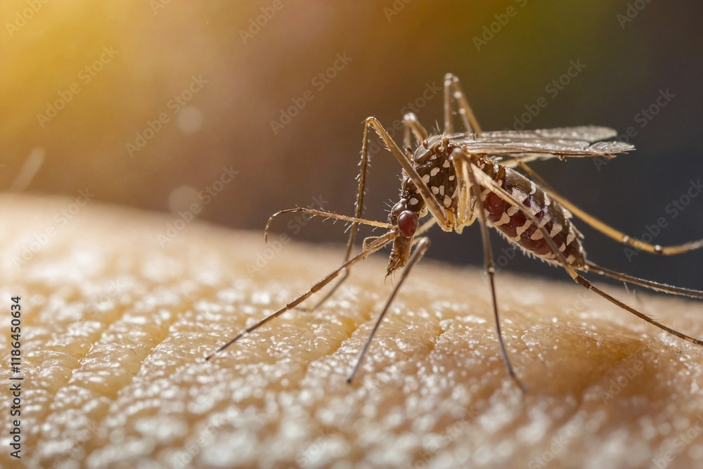 Zica virus aedes aegypti mosquito on human skin - Dengue, Chikungunya ...