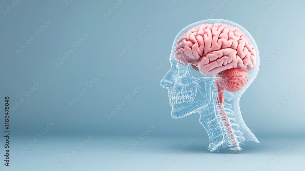 Human Brain Anatomy Model Illustrating Complexity of Structure and ...