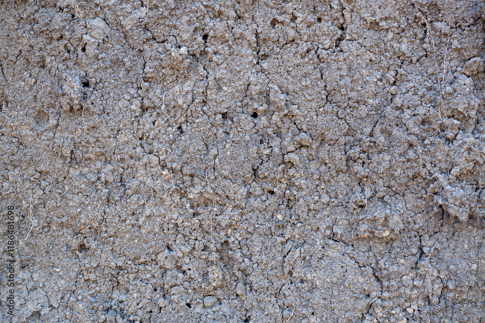Gray soil. Soil surface texture, abstract gray background. Stock Photo ...