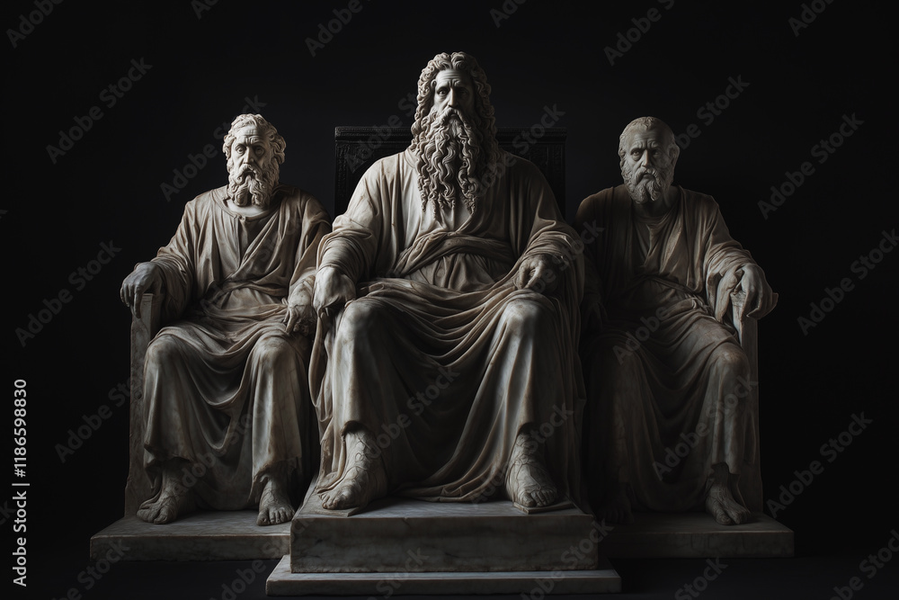 Marble statues: the terrible judgment in the underworld of the dead ...