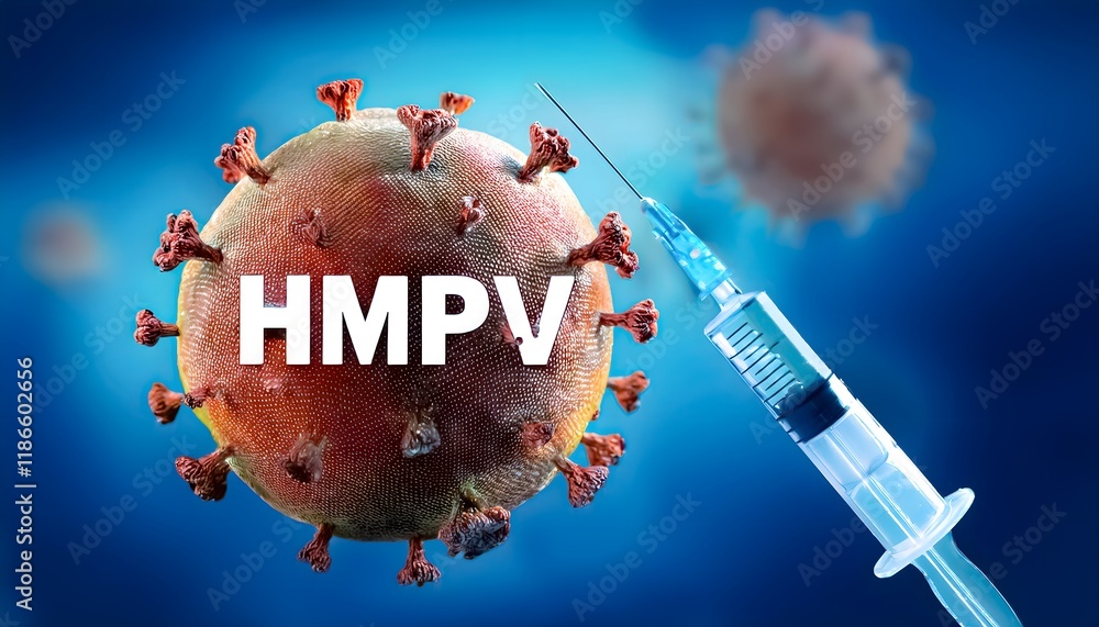 HMPV virus - Human metapneumovirus, HMPV Virus Microscopic View Stock ...
