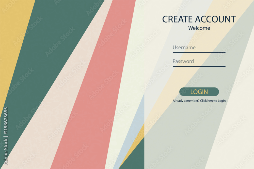 Account sign up and password page. Login ui ux design concept ...