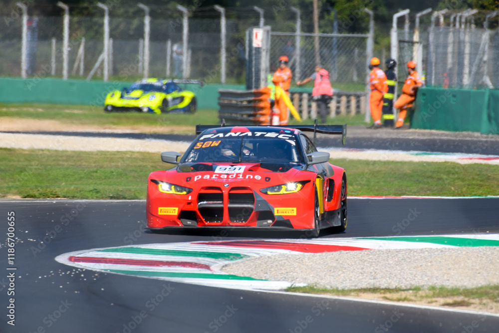 The race cars speeding around the Monza circuit are sleek, powerful ...