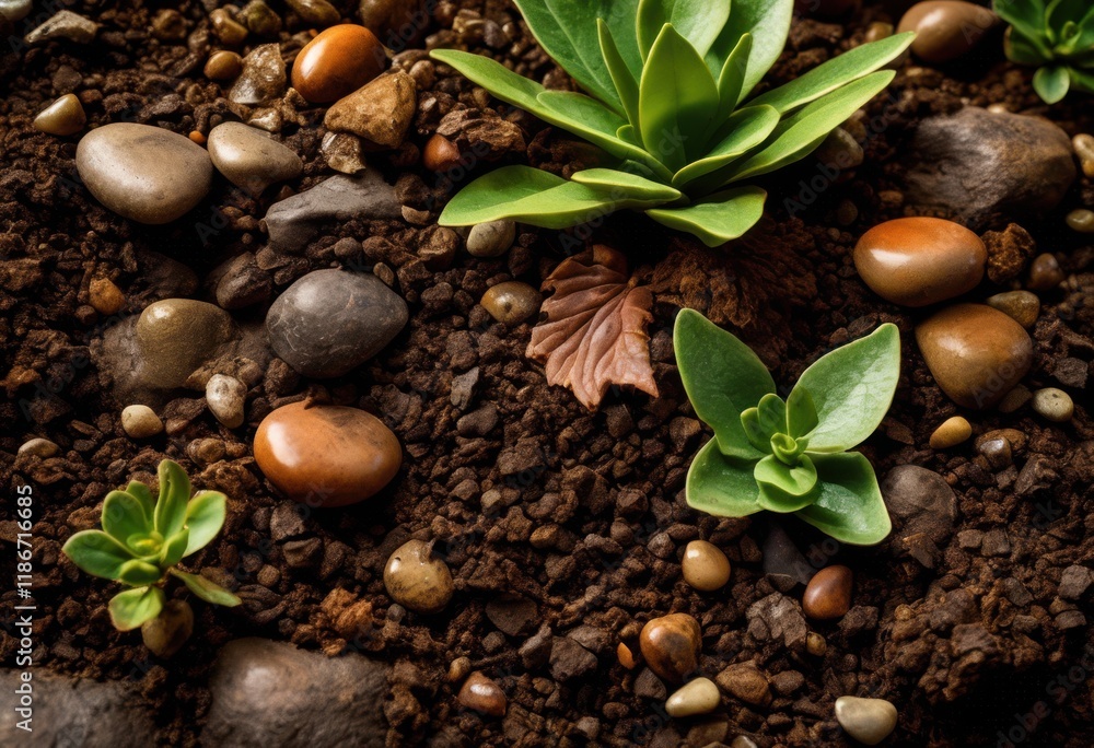 detailed close macro shot rich soil layers exposing characteristics ...