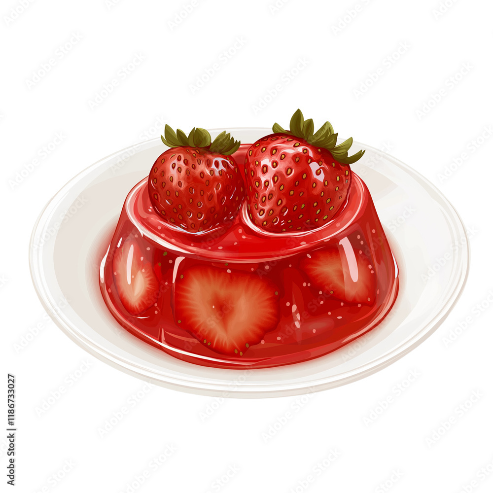 Strawberry jello, clipart on a transparent background,png Stock Photo ...
