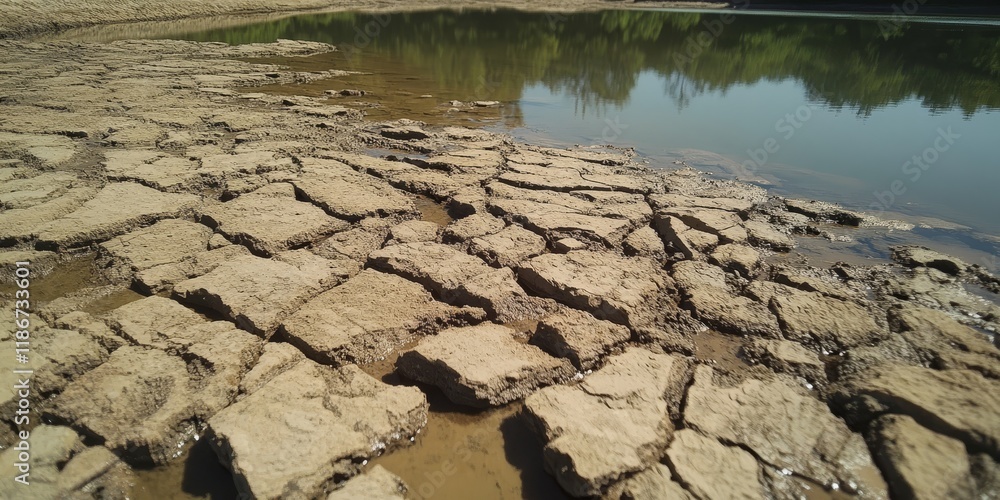 Close up view of a reservoir showcasing the difference between normal ...