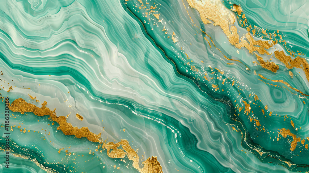 Jade gradient marble in gold by about marble green and a few gold line ...