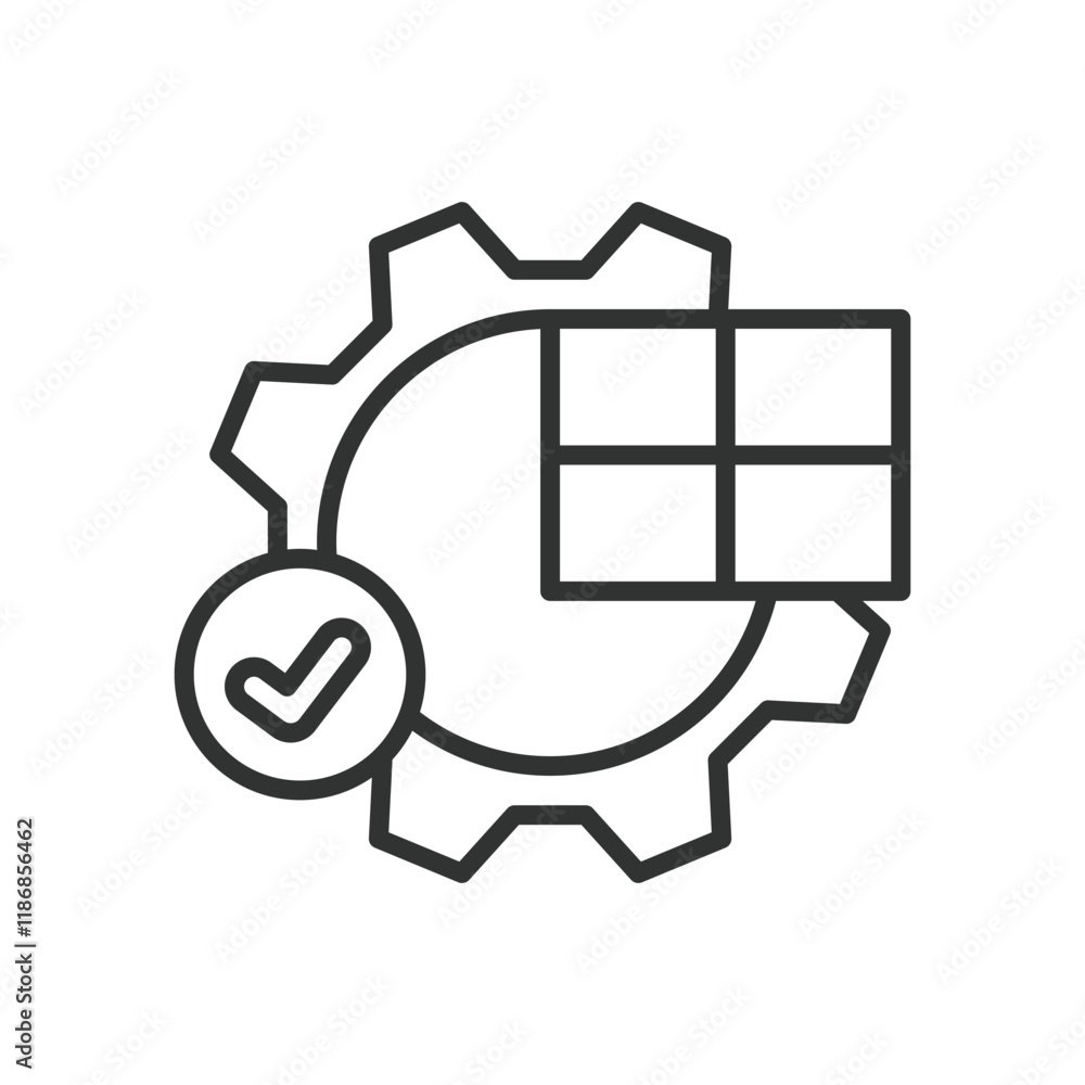 Integrated authenticator, icon in line design. Integrated authenticator ...