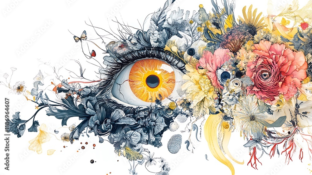 Diagram of the human eye showing detailed internal structures like ...