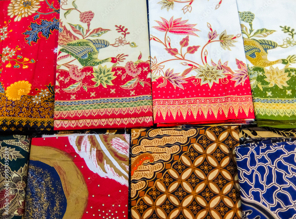 Various Batik cloth motifs, Batik is a traditional Indonesian cloth ...