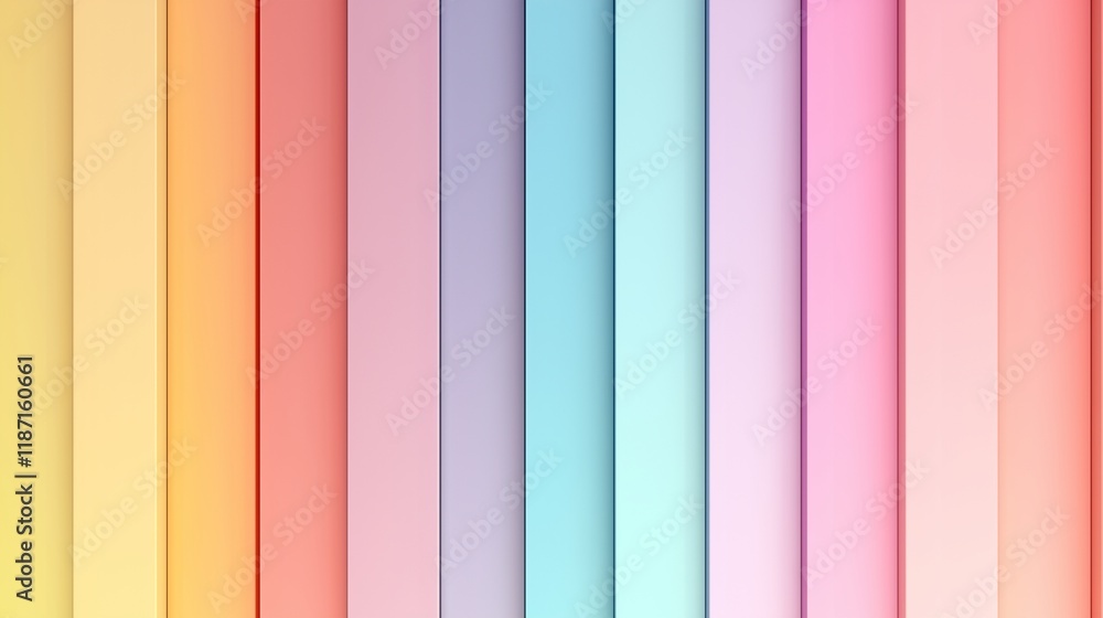 Spectrum of Pastel Colors in Vertical Stripes with Soft and Harmonious ...