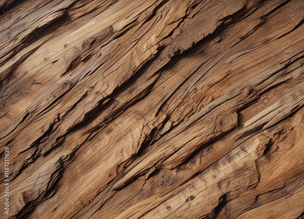 Rough wood texture with visible ridges and valleys, background, bark ...