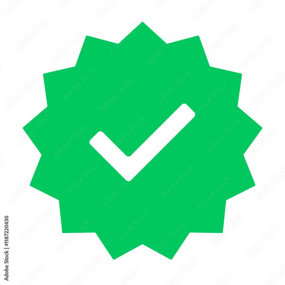 Whatsapp verified profile badge. Green verified whatsapp account icon ...