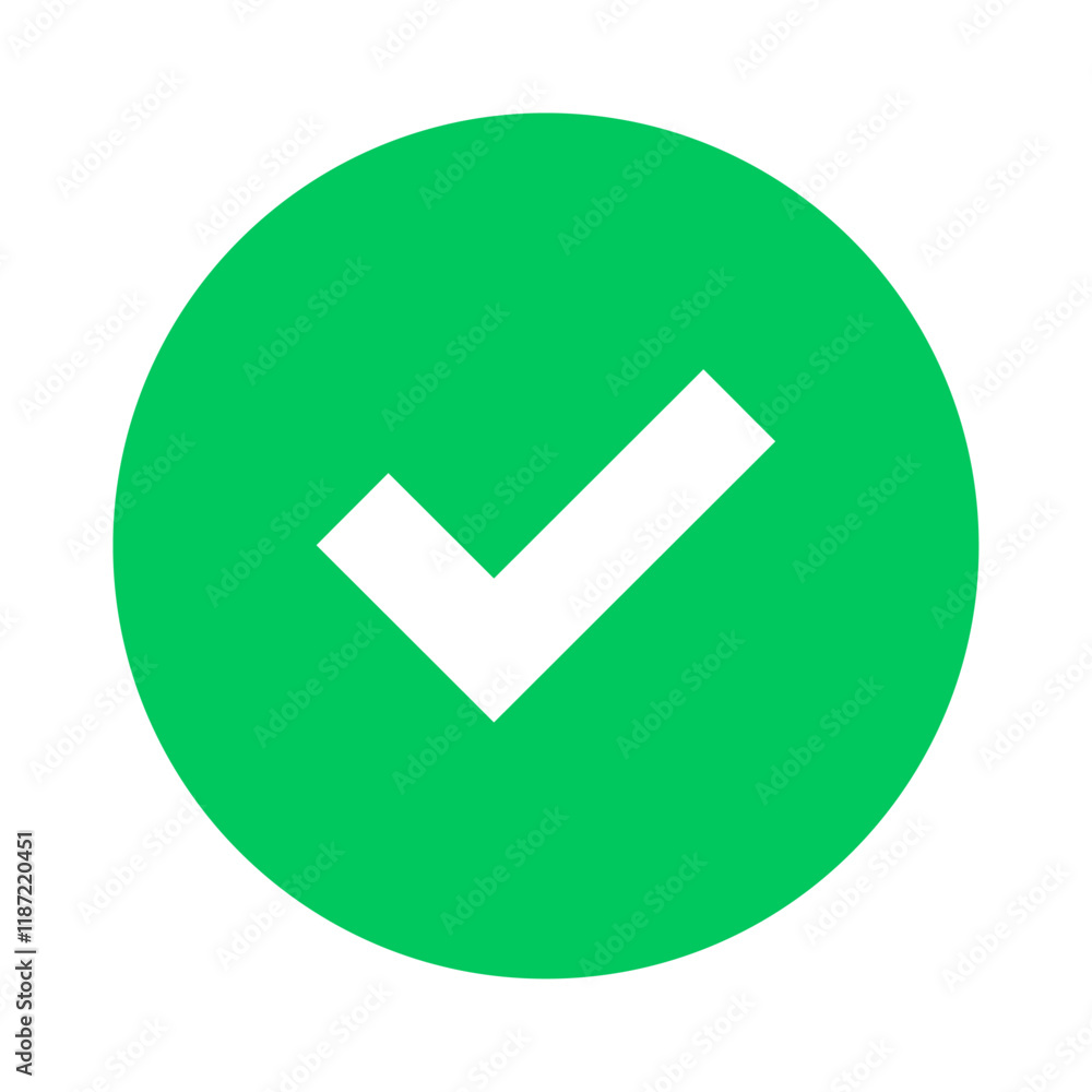 Green check mark icon. Green tick symbol. Vector check icon, PNG, transparent Stock Vector ...