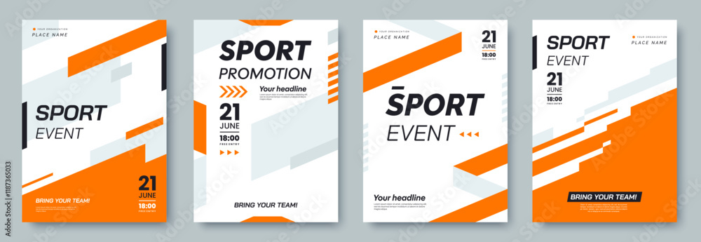 Sport Event poster template. Abstract geometric background with dynamic ...