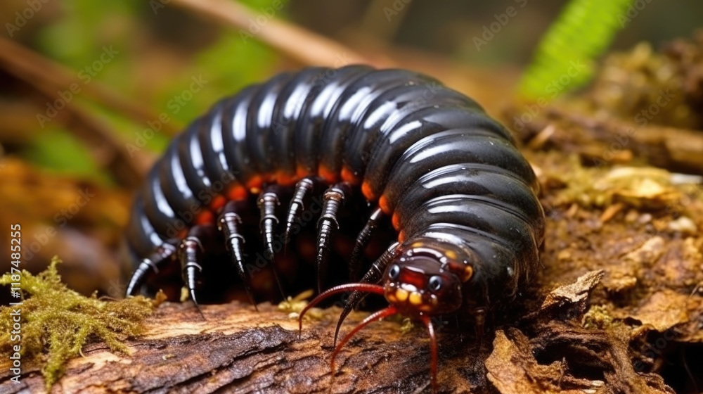 Giant Pill Millipede in Madagascar Rainforest. Closeup Nature Wildlife ...