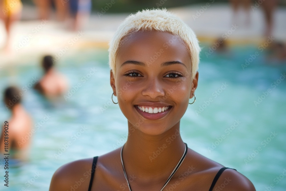 Commercial marketing creative. Lovely smiling black girl - for ads ...