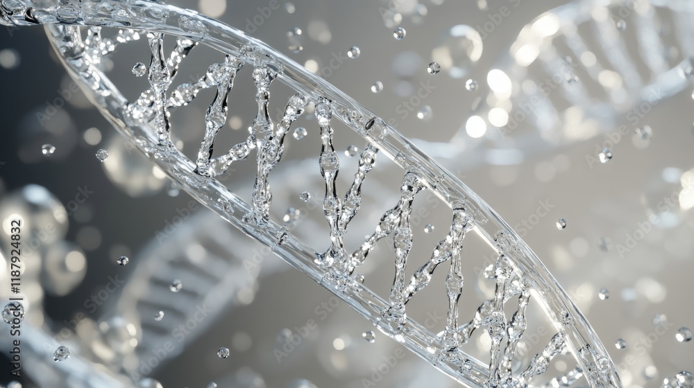 Human dna structure with glass helix transition to liquid ...