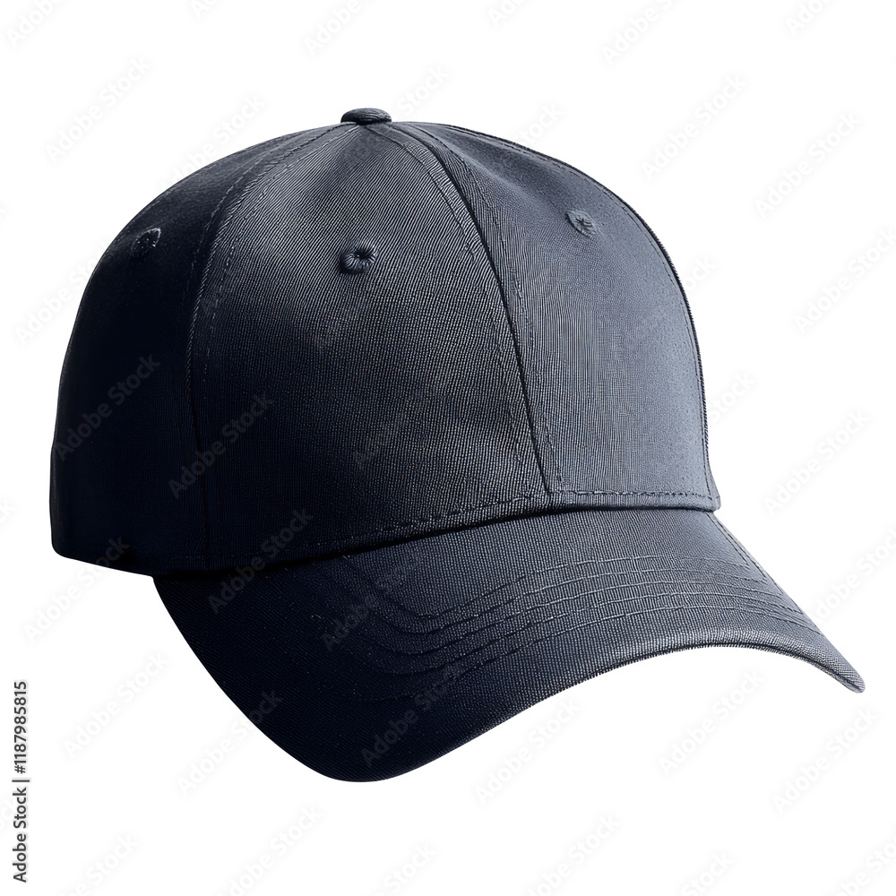 Black Baseball Cap Isolated on Transparent Background for Apparel and ...