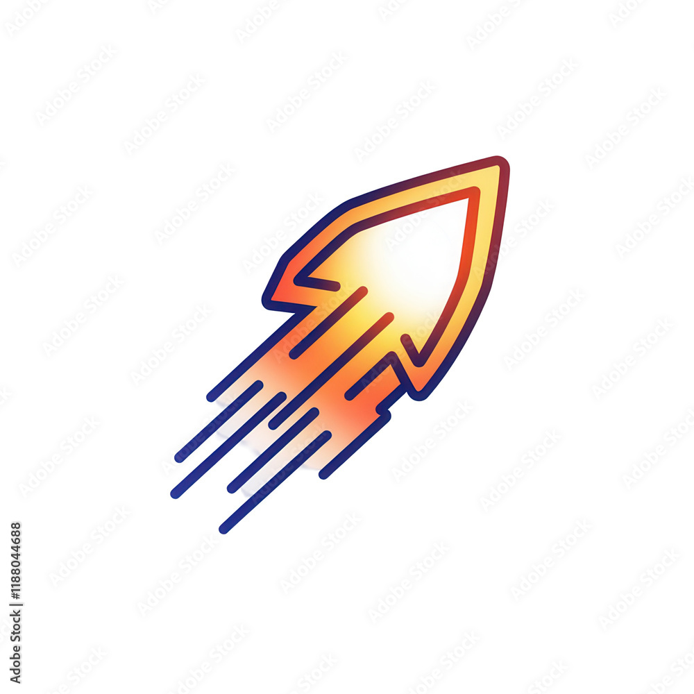 Dynamic rocket launch illustration with transparent background for ...