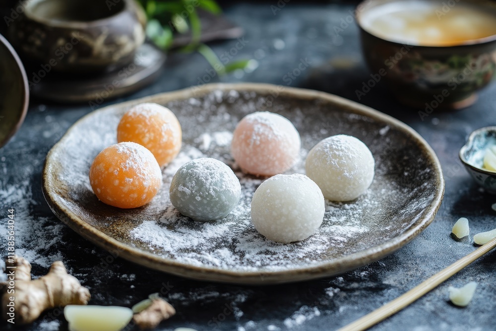 Sweet glutinous rice balls with ginger a traditional Chinese New Year ...