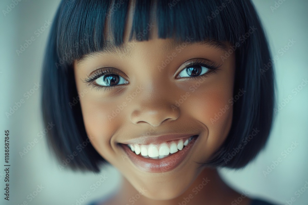 Commercial marketing concept art. Stunning smiling black girl - for ads ...