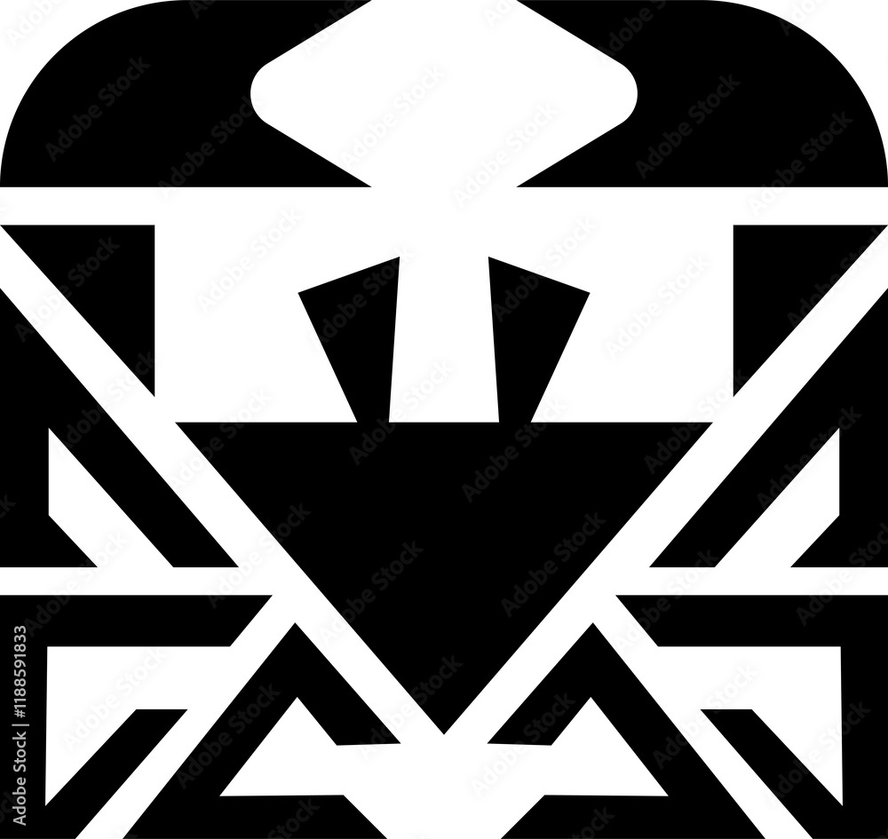 Abstract flat crab icon with geometric shapes. Crab design for logo ...