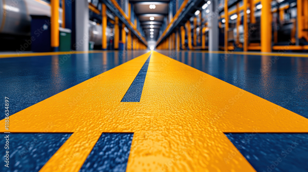 Safety zone, A photorealistic safety image featuring clear markings ...