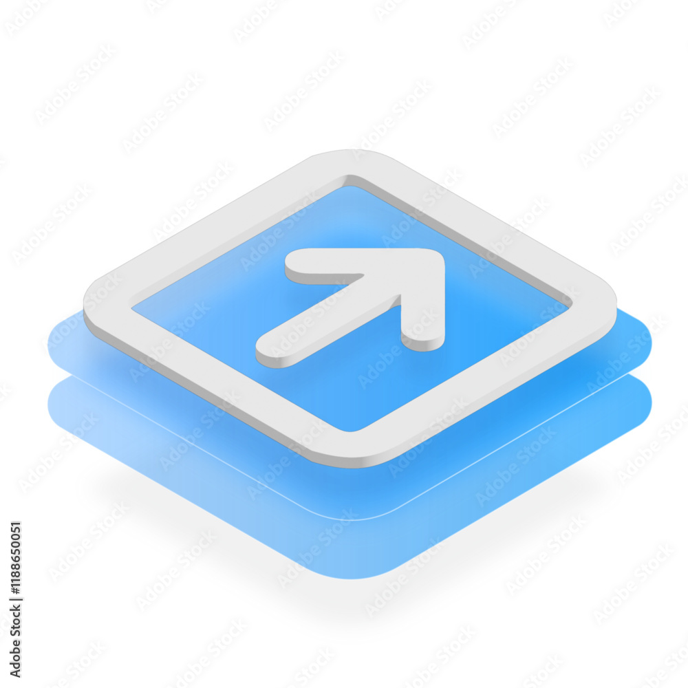 Isometric Layer Business Widget App Glassmorphism UI Icon Sign 3D and ...