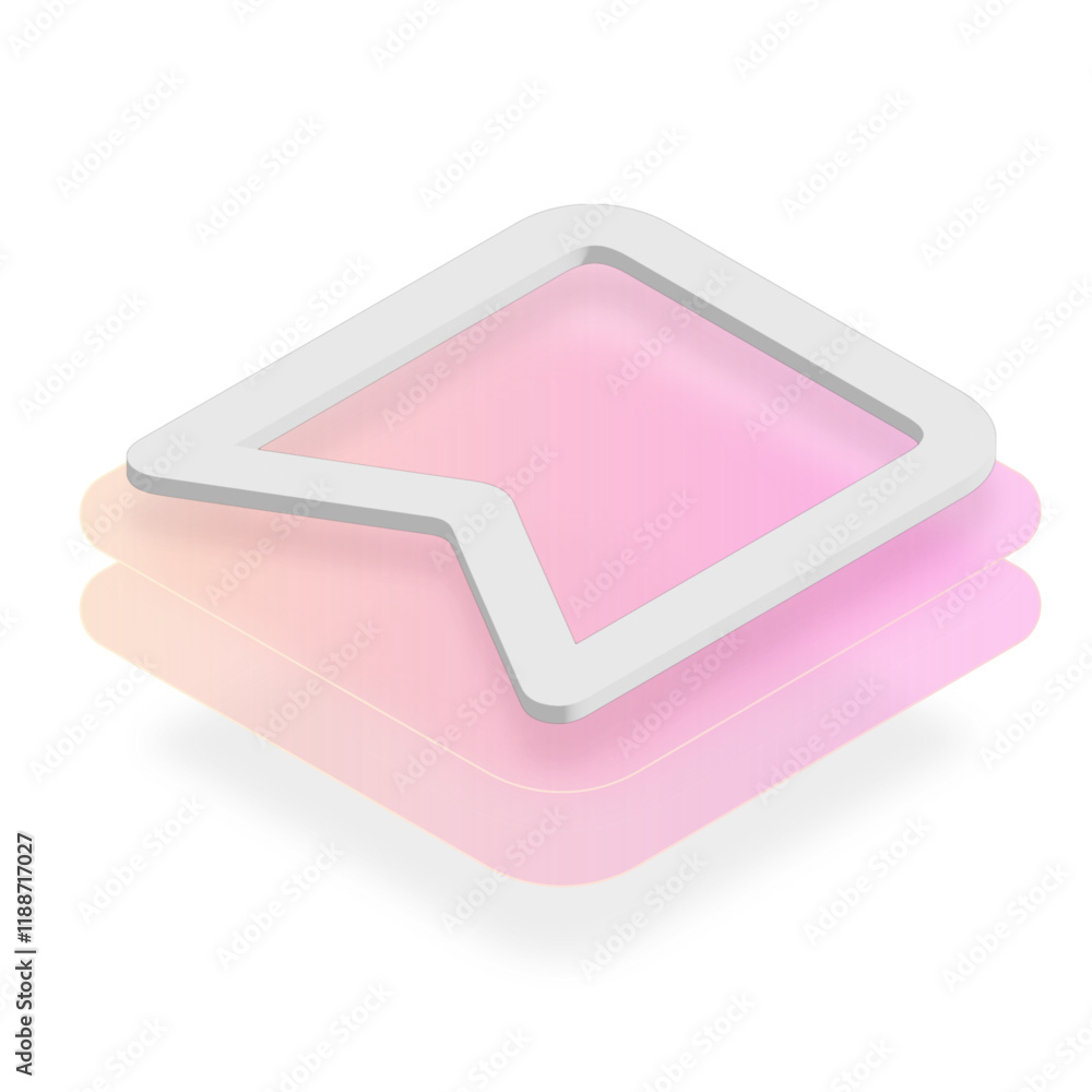 Isometric Layer Business Widget App Glassmorphism UI Icon Sign 3D and Symbol Design Illustrator ...