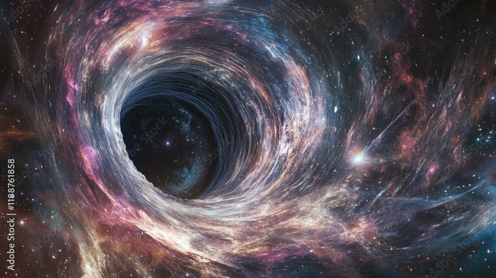 Stock-Illustration „"Realistic Black Hole Illustration in Stunning 8K ...