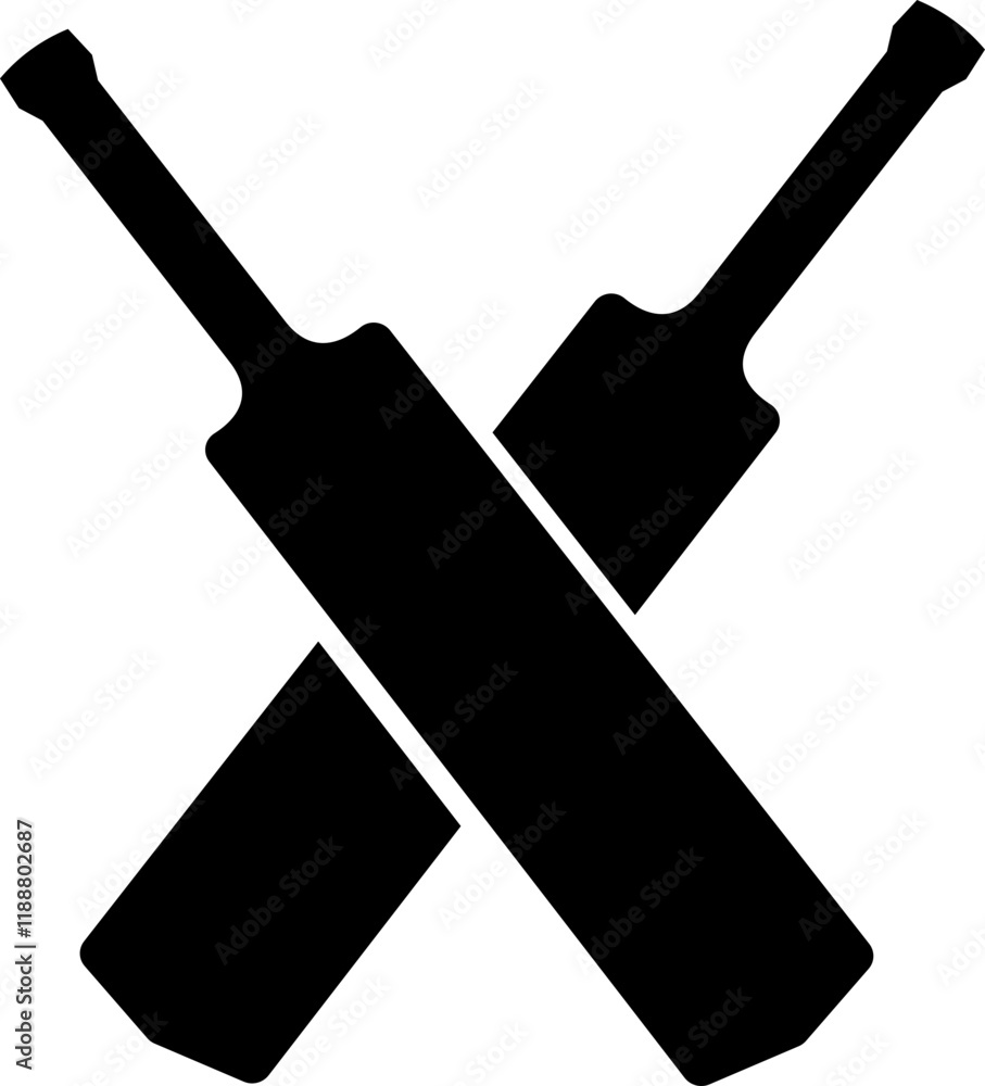 Cricket bats icon . Cricket game vector isolated on transparent ...