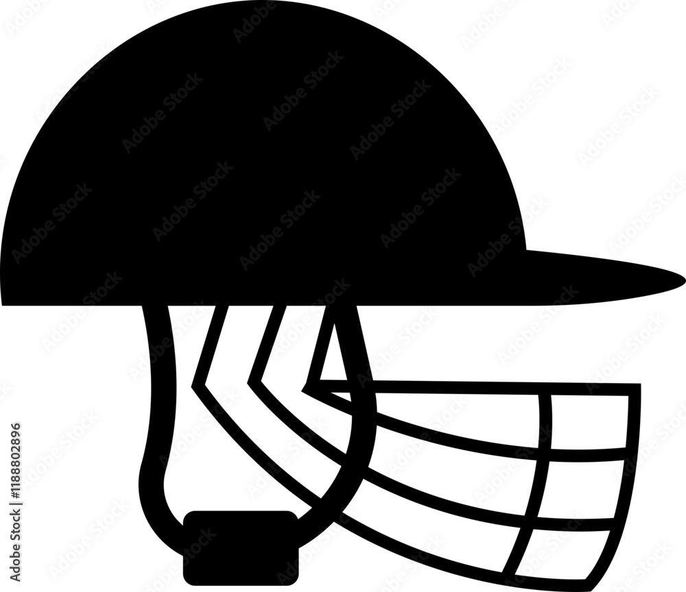 Cricket helmet icon . Cricket game vector isolated on transparent ...