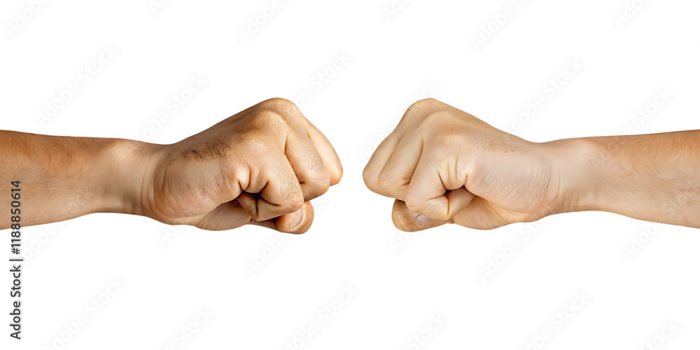 hands giving each other a fist bump isolated on white background PNG.AI ...