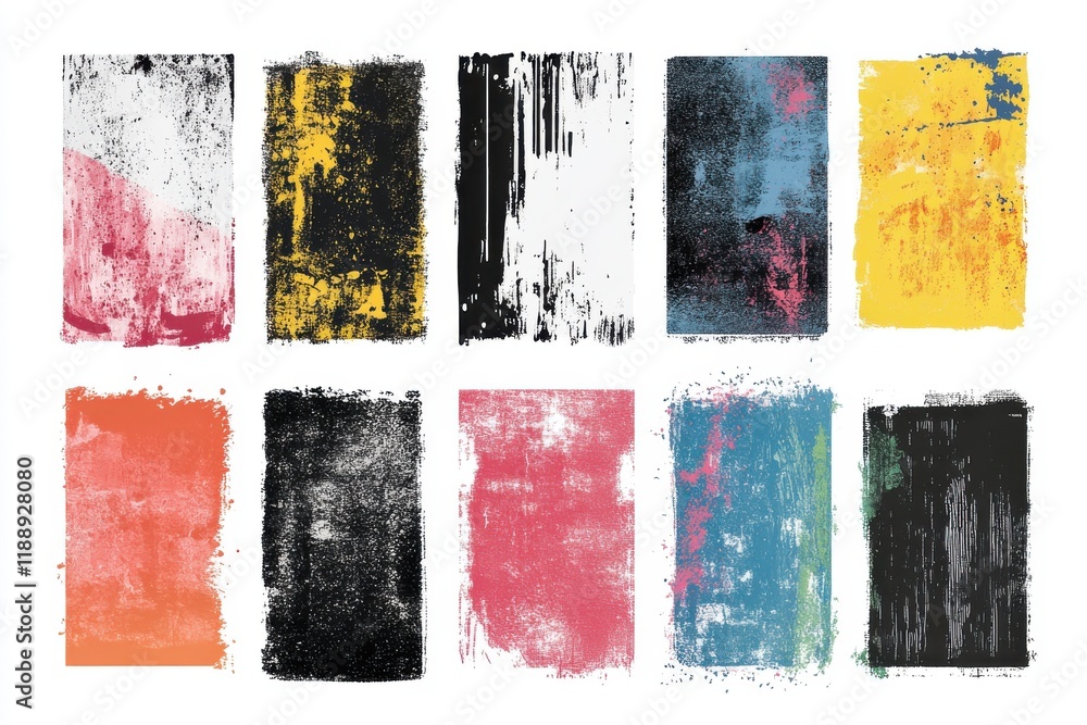 Stylish stamp overlays with grunge textures, aged concrete finishes ...