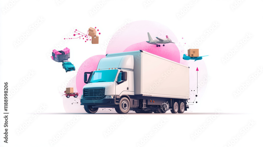 Efficient freight transport solutions urban logistics infographic ...