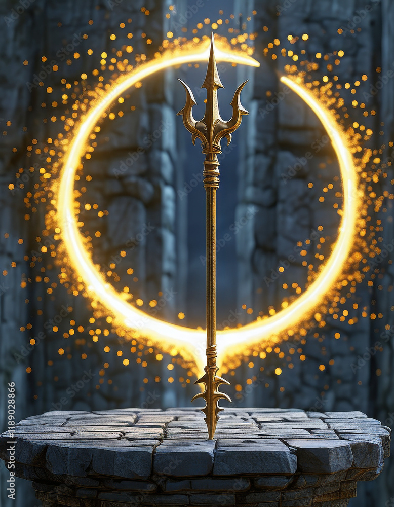 Great Night of Lord Shiva Background, Trishul and crescent moon, Trishul, trident, a glowing ...