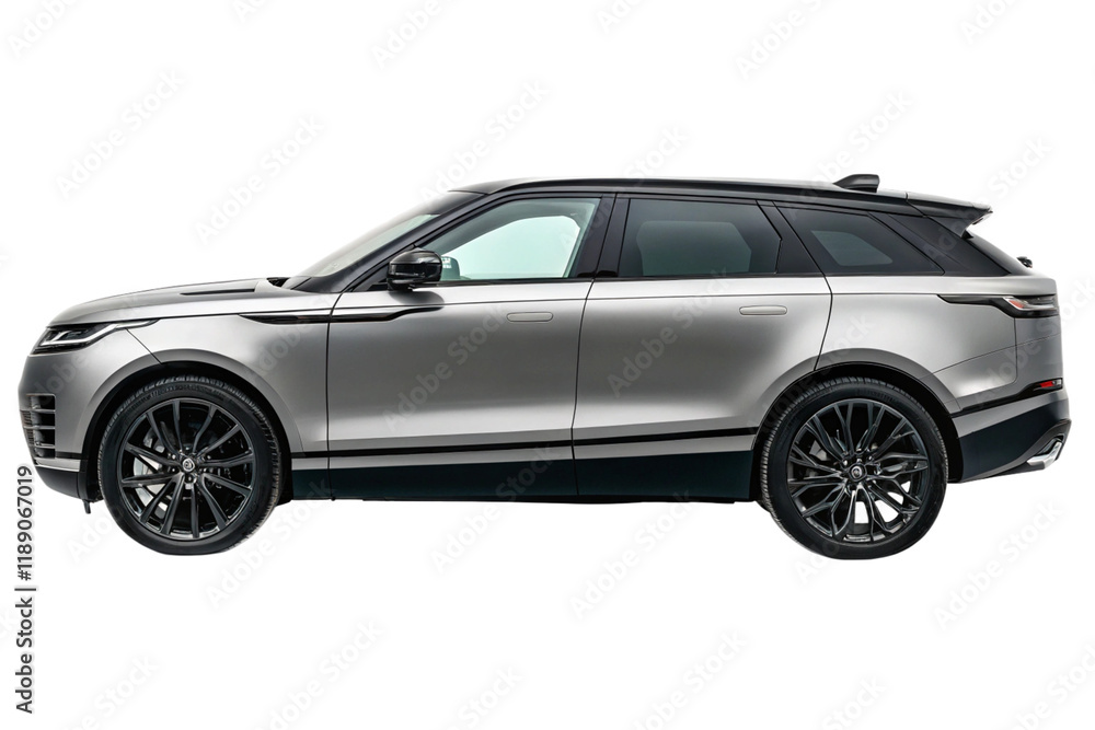 Range rover expensive car isolated on transparent background. Stock ...