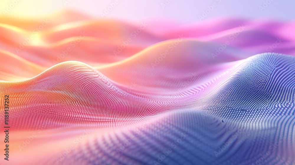 Tranquil Minimalist Abstract Art with Pastel Microdot Designs and Soft ...