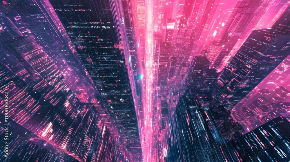 Invest in Future Smart Digital City Concept. Urban Architecture High ...